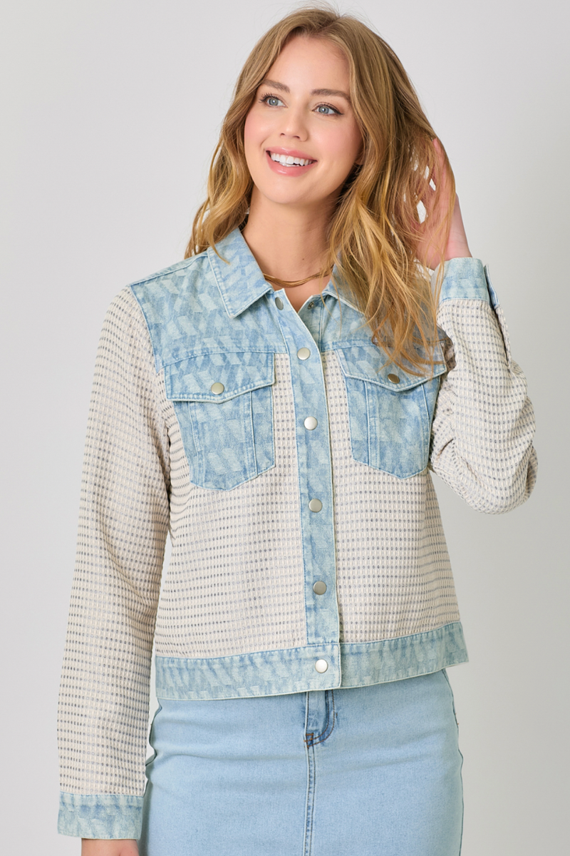 Mixed Media Denim Jacket – gadogadoellicottville